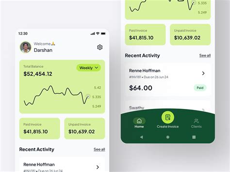 Invoice Mobile App Design By Darshan On Dribbble