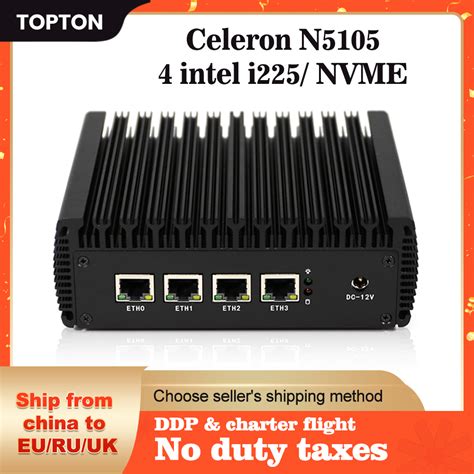 Celeron N5105 Fanless Mini Pc 4 Intel 2 5g I225 Lan 2xddr4 Nvme Switch Router Server Esxi Hd Mi