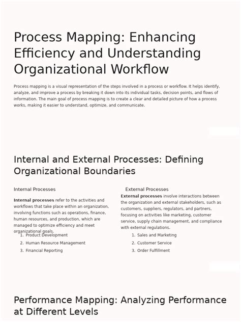 Process Mapping Enhancing Efficiency And Understanding Organizational
