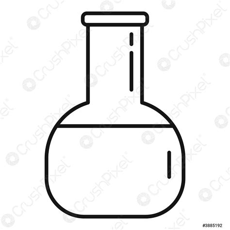 Radiation Flask Icon Outline Style Stock Vector 3885192 Crushpixel