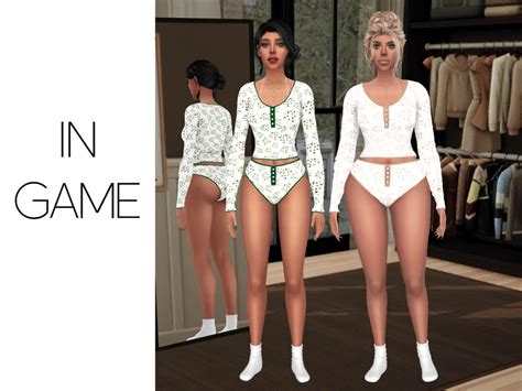 The Sims Resource Jayla Print Long Sleeve Top