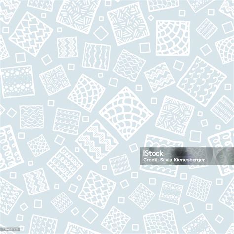 재미와 창조적 인 사각형 원활한 패턴 추상적 배경 직물 배너 배경 화면 포장에 좋은 손으로 그린 벡터 표면 디자인 0명에 대한 스톡 벡터 아트 및 기타 이미지 Istock