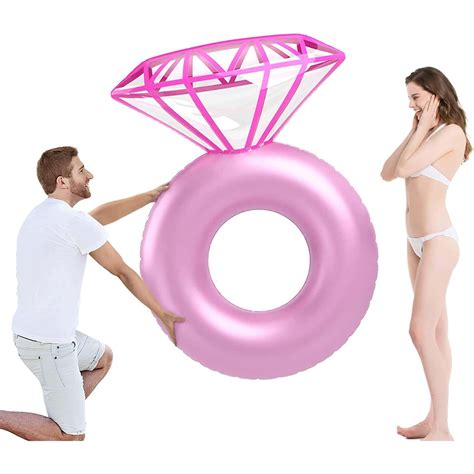 Jasonwell Inflatable Diamond Ring Pool Float Engagement Ring Bachelorette Party Float Stagette