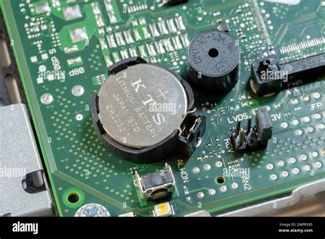 Detailed Close Up View Of A Cmos Battery Installed On A Computer Motherboard Bios Memory Power Detailed Close Up View Of A Cmos Battery Installed On A Computer Motherboard Bios Memory Power