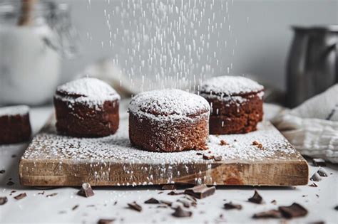 Chocolate Lava Cake With Molasses Premium Ai Generated Image