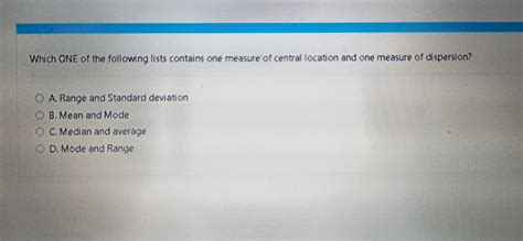 solved which one of the following lists contains one measure