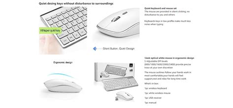 Joyaccess Wireless Keyboard And Mouse Up To 2400 Dpi Resolution 5