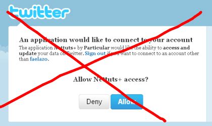 Php OAuth Authorization Without Twitter Login Page Stack Overflow