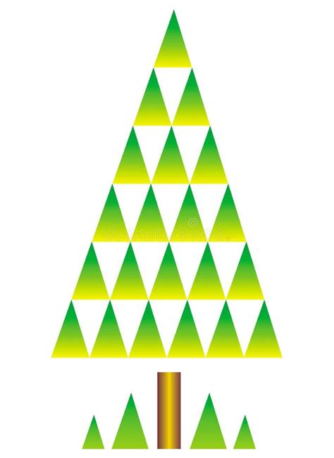 triangular symbolic stylized tree of triangles tree of life symbol of