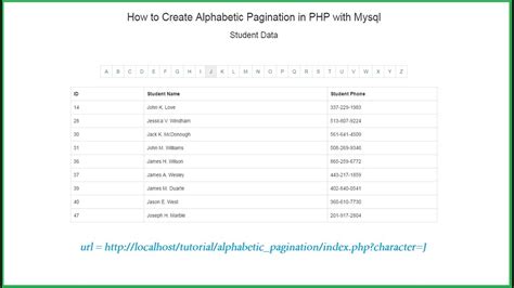 How To Make Alphabetic Pagination In PHP With Mysql YouTube
