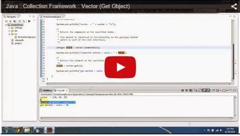JAVA EE Java Collection Framework Vector Get Object Java Framework Vector