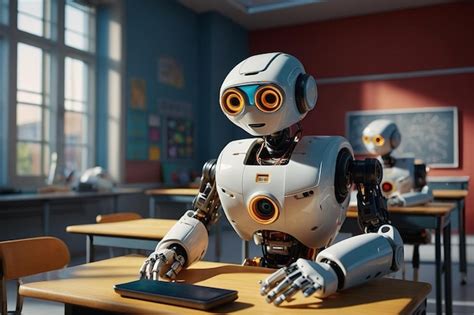 Classroom With Robotics Equipment Premium Ai Generated Image