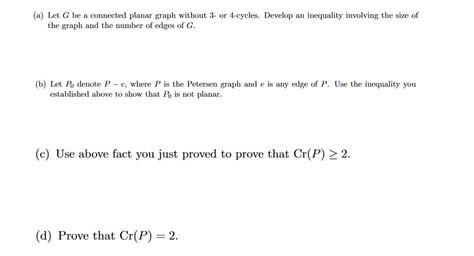 Please Ans Me These Parts A Let G Be A Chegg Com