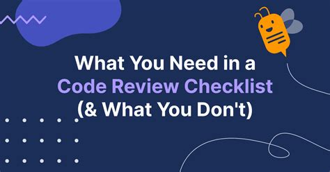 What You Need In A Code Review Checklist And What You Dont Linearb Blog