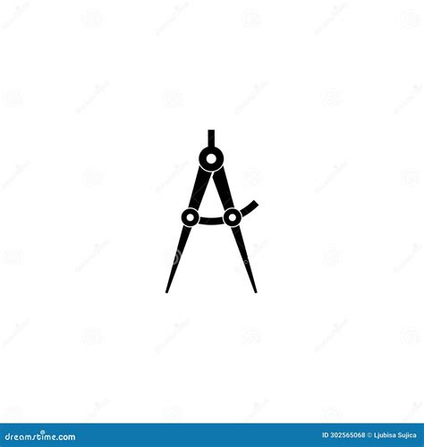 Compass Tool Icon Isolated On White Background Stock Vector Illustration Of Draft Maths