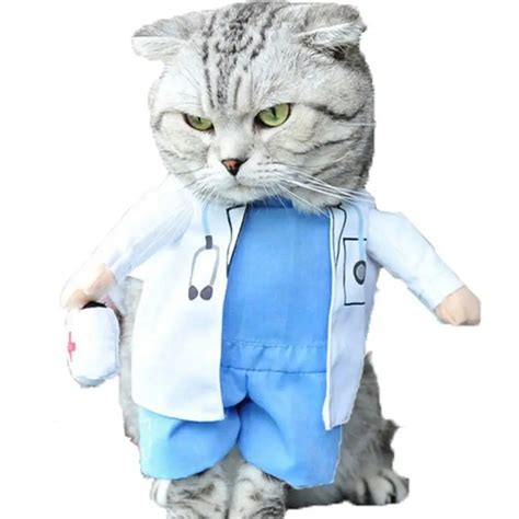 NACOCO собака кошка доктор Костюм Pet Doctor одежда джинсы Хэллоуин ...