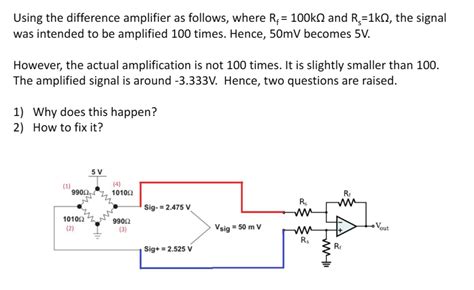 Solved Using The Difference Amplifier As Follows Where Chegg Com