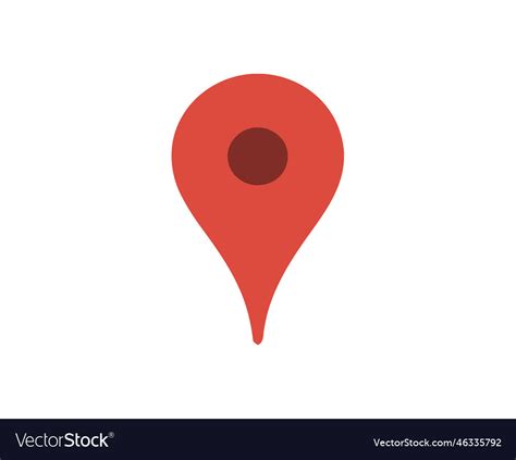 Google Map Symbol Logo Red Design Royalty Free Vector Image
