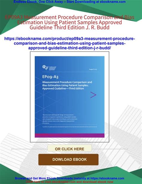 Ep09a3 Measurement Procedure Comparison And Bias Estimation Using Patient Samples Approved