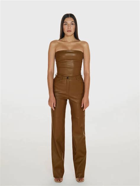 cult naked choco killa bundle bandeau and trousers set brown size s