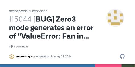 Bug Zero3 Mode Generates An Error Of Valueerror Fan In And Fan Out