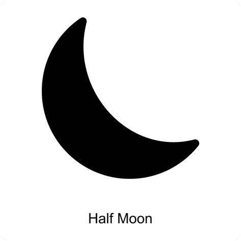 Half Moon And Crescent Icon Concept Vector Art At Vecteezy