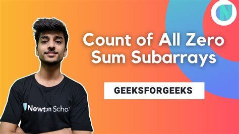 count of all zero sum subarrays youtube