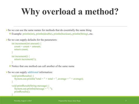 Method Overloading In Java Pptx