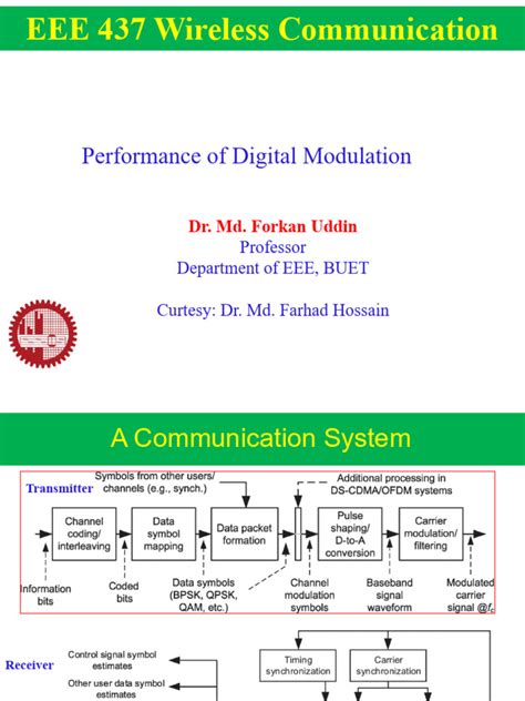 Lecture 4 Performance Of Digital Modulations Pdf Signal To Noise Ratio Modulation