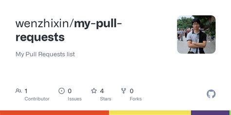 GitHub Wenzhixin My Pull Requests My Pull Requests List