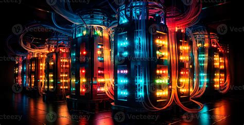 Ai Generated Network Of Connections In Servers Data Storage Systems In Data Centers Ai
