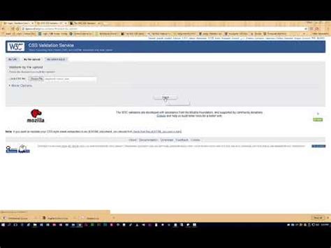 How To Use The W3c Css Validator Youtube