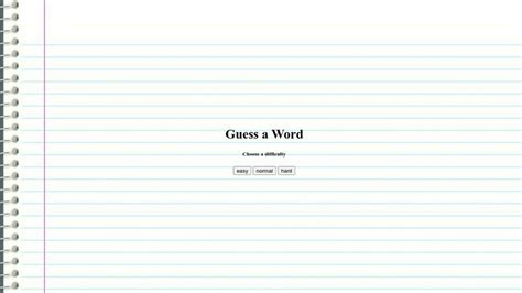 Word Guess Game Word Guess Game