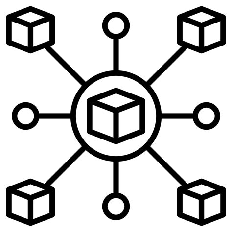 Blockchain Network Icon Line Vector Illustration 39885801 Vector Art At Vecteezy