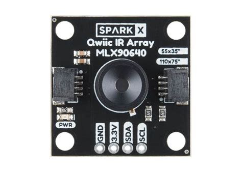 qwiic ir array mlx90640 110° fov robot gear australia