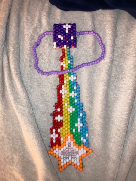 Shooting Star Tie By Floofyrobot On Kandi Patterns In 2025 Kandi Patterns Kandi Diy Kandi