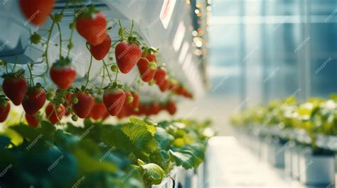 Premium Ai Image Smart Robotic Farmers Strawberry In Agriculture Futuristic Robot Automation