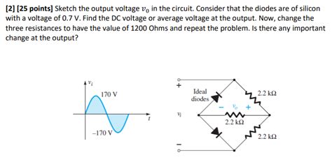 Solved Sketch The Output Voltage V In The Circuit Chegg Com