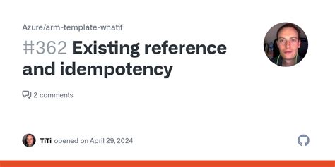 existing reference and idempotency · issue 362 · azure arm template
