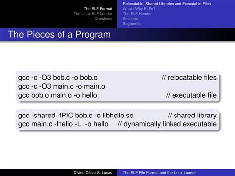 fisl xiv the elf file format and the linux loader ppt