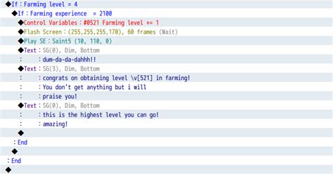 How To Make A Custom Level Up System For Farming Skills Eventing Only RPG Maker Forums