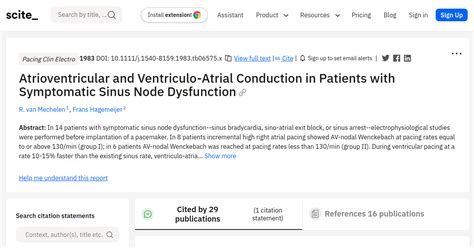 Atrioventricular And Ventriculo Atrial Conduction In Patients With Symptomatic Sinus Node