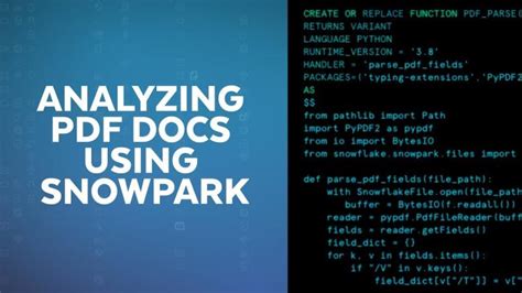 prashant wate on linkedin how to analyze pdf docs using snowpark