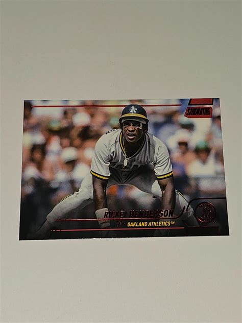 Rickey Henderson Red Ungraded 2022 Stadium Club Chrome