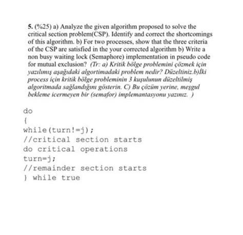 solved 5 25 a analyze the given algorithm proposed to