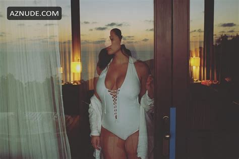 Ashley Graham Sexy And Showering In A Luxurious Pool Aznude