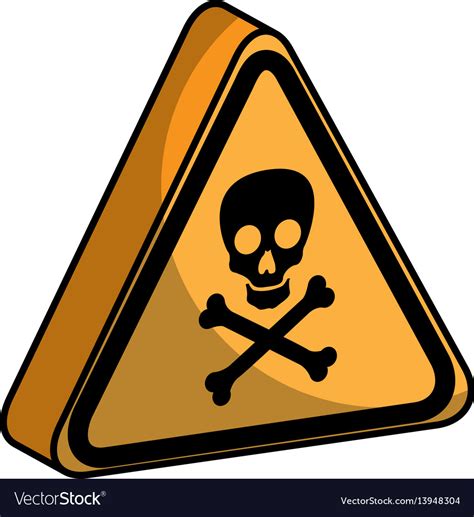 Triangle Caution Signal Icon Royalty Free Vector Image