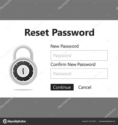 reset password illustration reset forgotten password vector concept