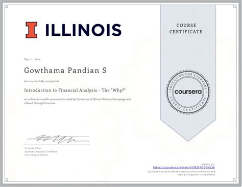 Gowthama Pandian Sivakumar On Linkedin Completed Course In Financial Analysis
