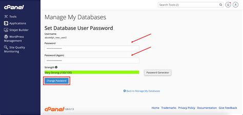 How To Reset My Database Password Within Cpanel